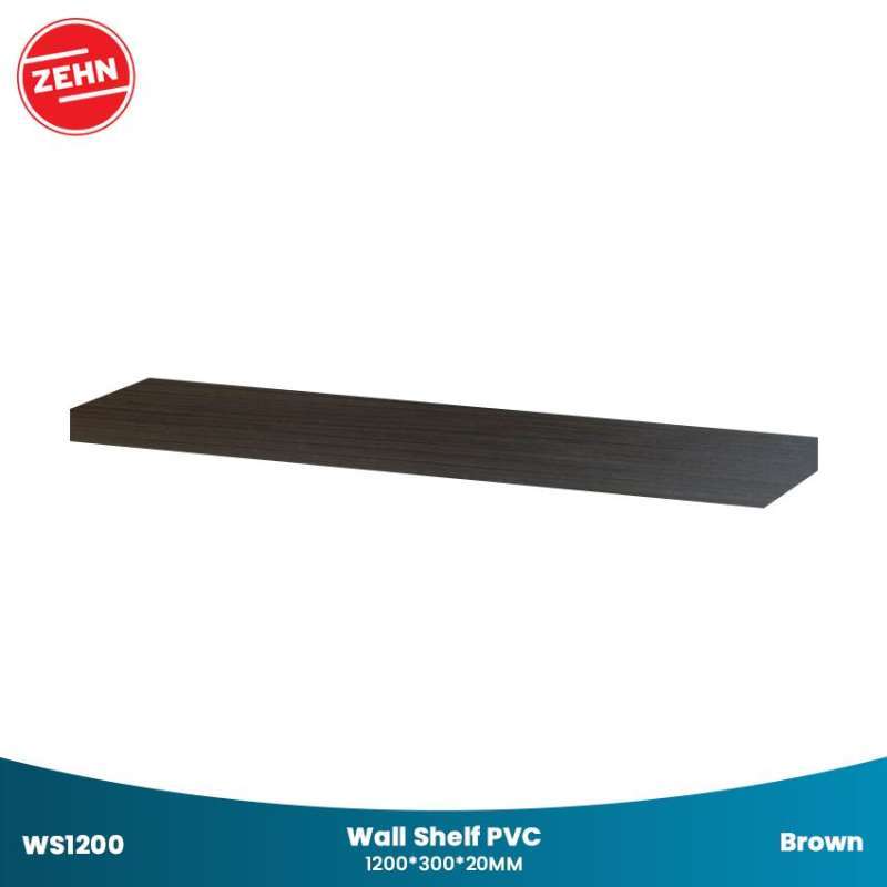 Promo Zehn Ws1200-Wd 1200*300*20Mm Pvc Shelfing brown rak Papan Dinding ...