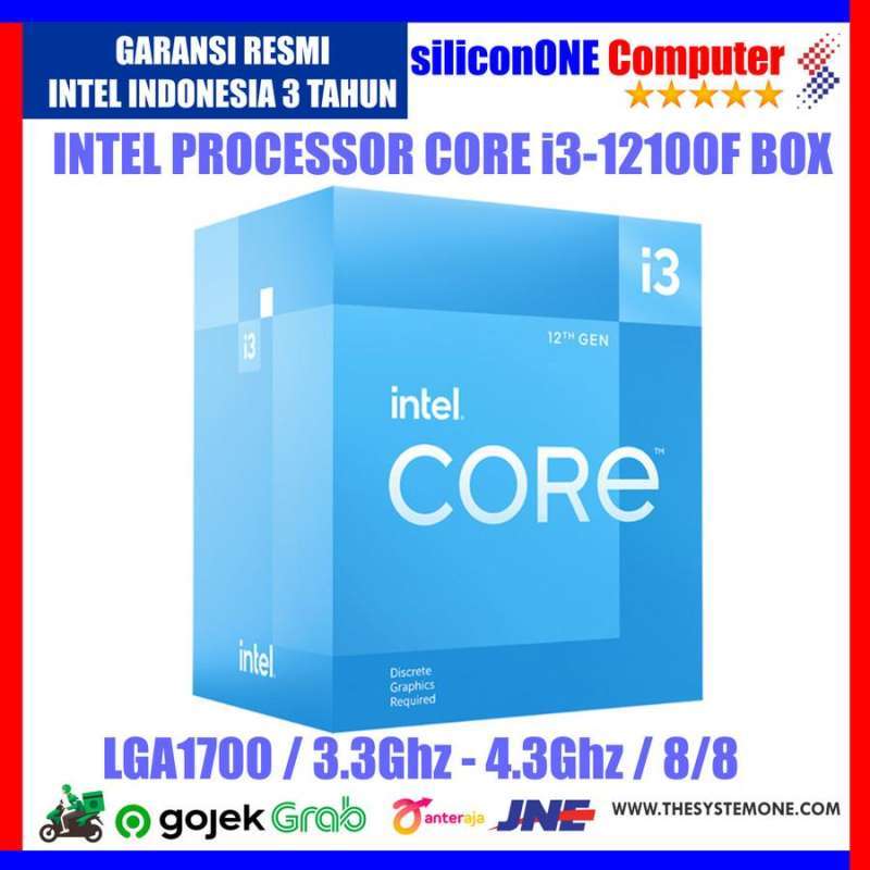 Jual Intel Core i3-12100F Processor BOX Alder Lake LGA1700 12th di Seller SILICON ONE COMPUTER ...