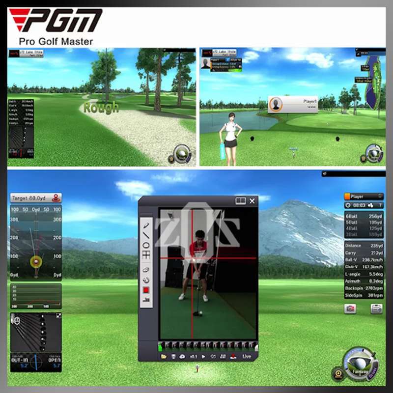 Jual Golf Simulator System Pgm Indoor Driving Range With Projector ...