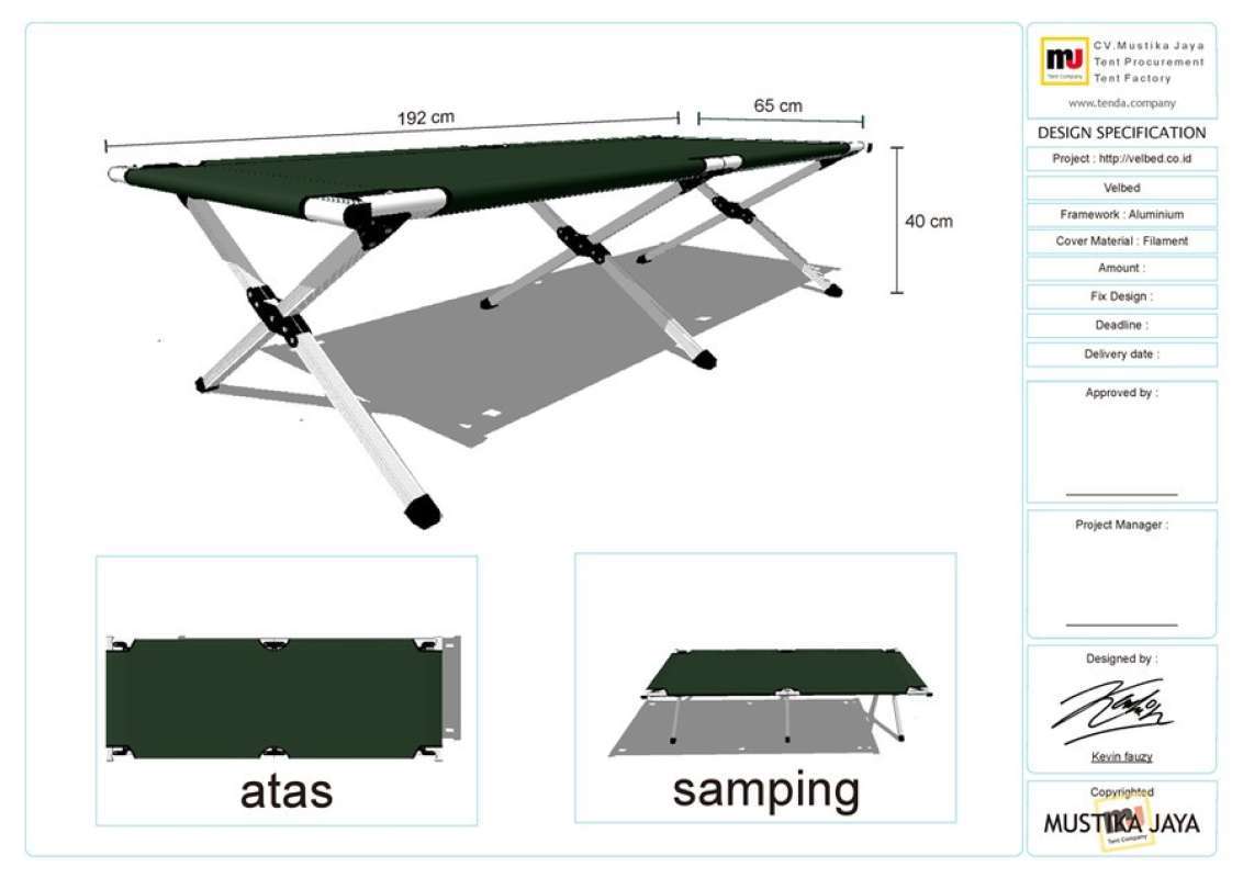 Jual Velbed Ranjang Kasur Lipat Aluminium Camping Bed Evakuasi Folding ...