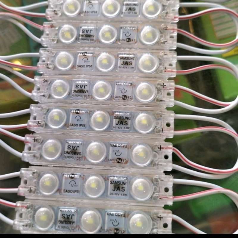 Jual Lampu Led Module 3 Mata Samsung Dc 12v 1,5 Watt/led Module Samsung ...