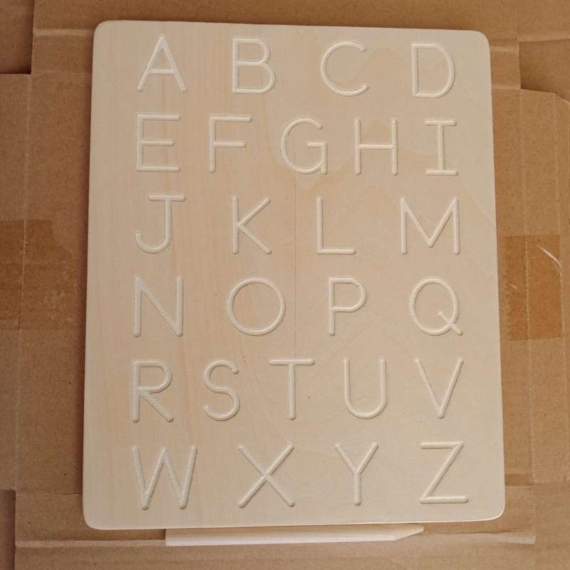 Jual Double Sided Montessori Wood Alphabeth Tracing Board Papan Kayu ...