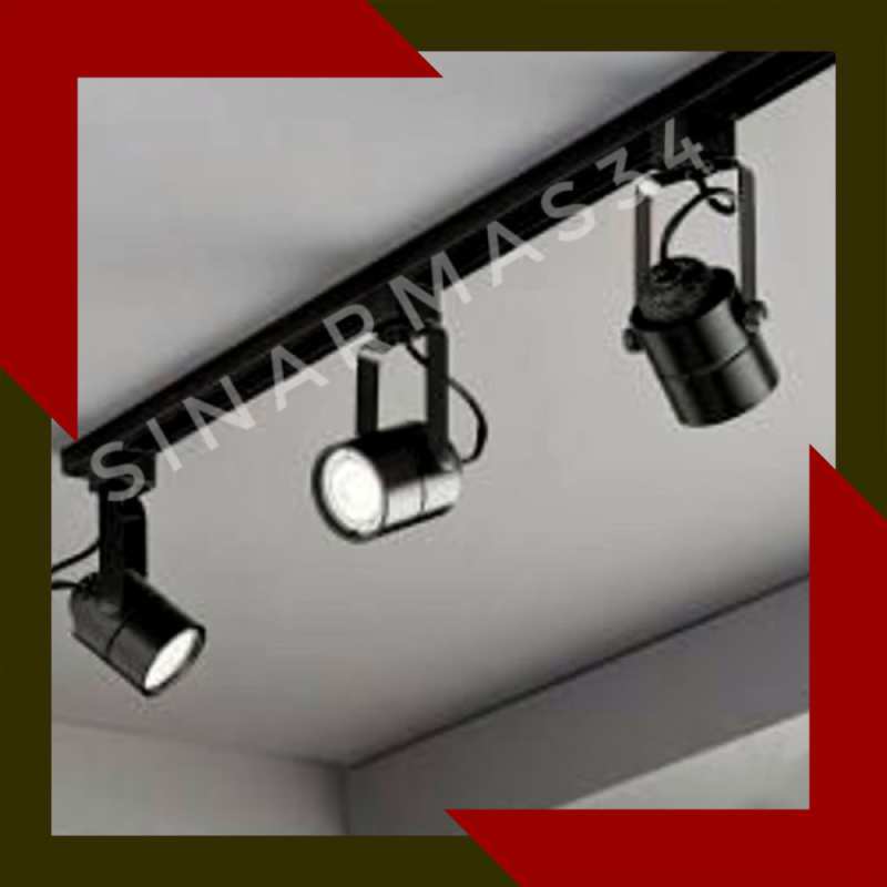 Promo Lampu Track Set Spotlight 3Pcs Inlite 7W 6500K Rell 1.5 Meter ...