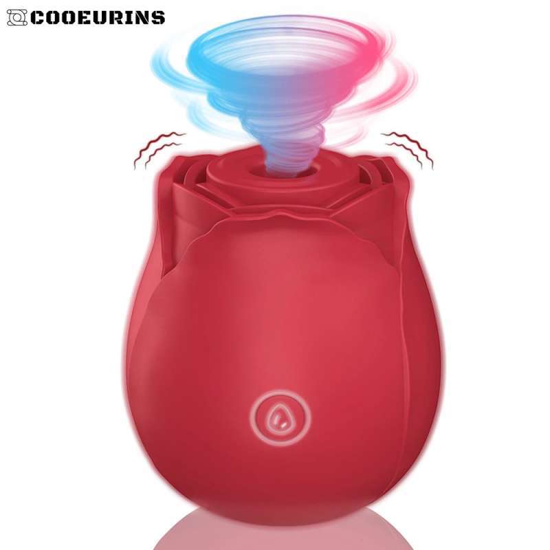 Jual Rose Shape Vagina Sucking Vibrator Intimate Good Nipple Sucker