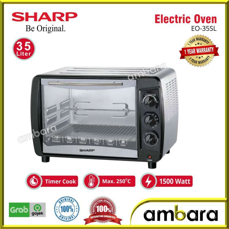 Jual SHARP New Electric Oven 35 Liter EO-35SL Oven Listrik Grill ...