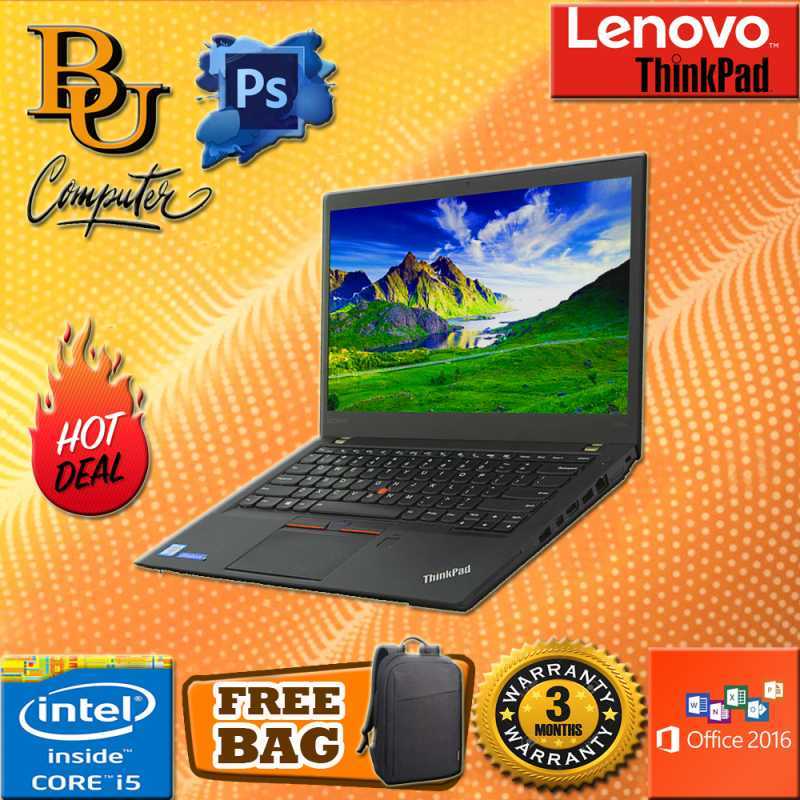 Promo LENOVO THINKPAD T460 ULTRABOOK [ CORE I5 6TH GEN/ 8GB DDR4/ 256GB ...