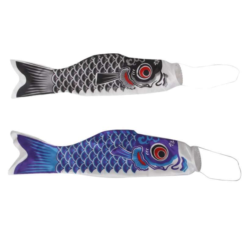 Jual 2pcs Wind Streamer Koinobori Flag Windsock Carp Flag Fish Kite For ...