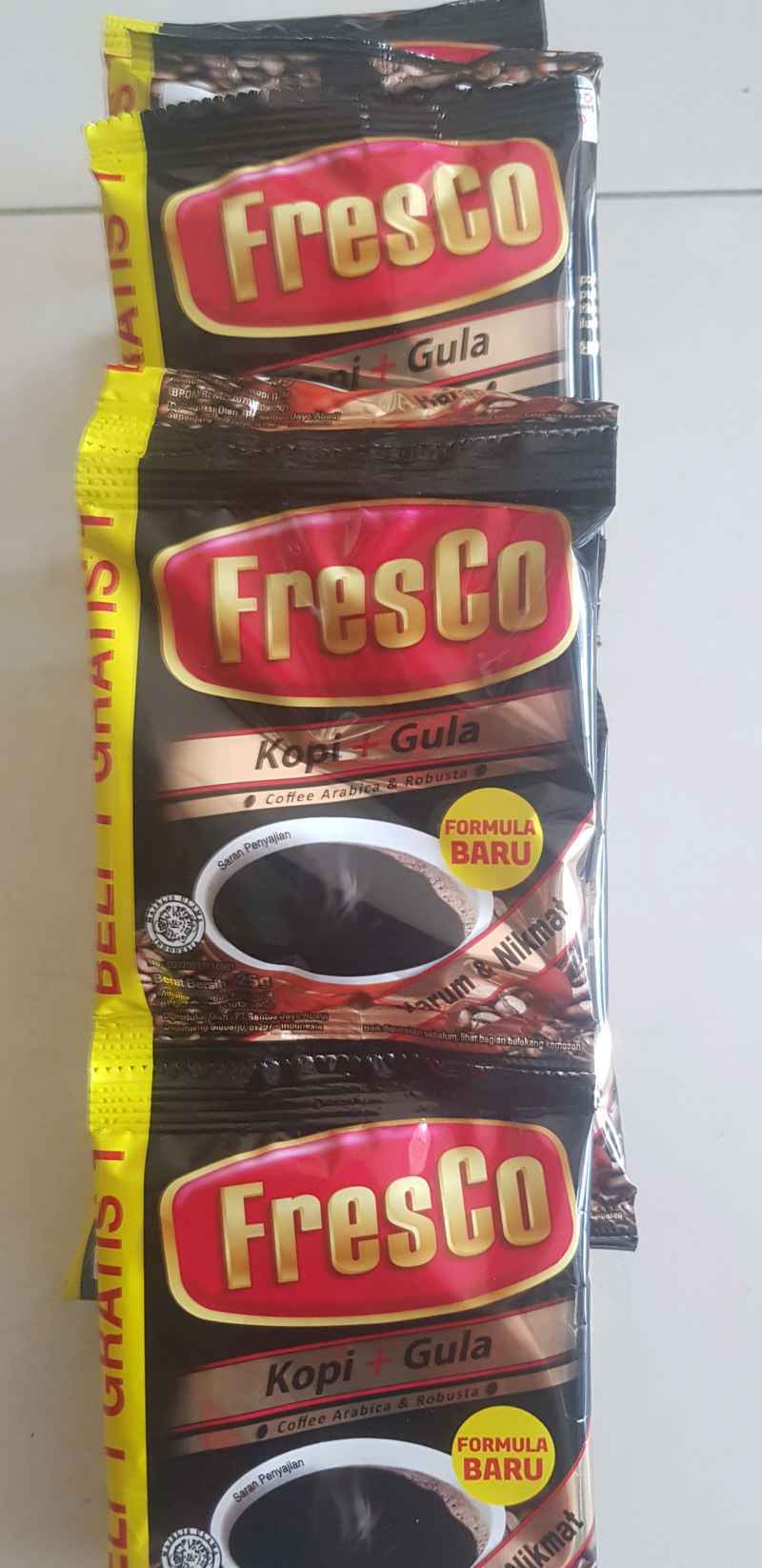 Promo FresCo Kapal Api Gula Kopi [25 g/ 10 renteng x 20 pcs] Diskon 43% ...