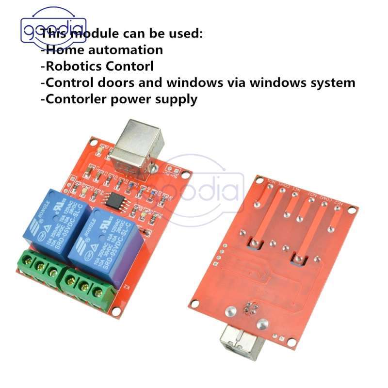 Jual 【Fast/】 Control 5V USB Relay 2 Channel Programmable untuk Smart ...
