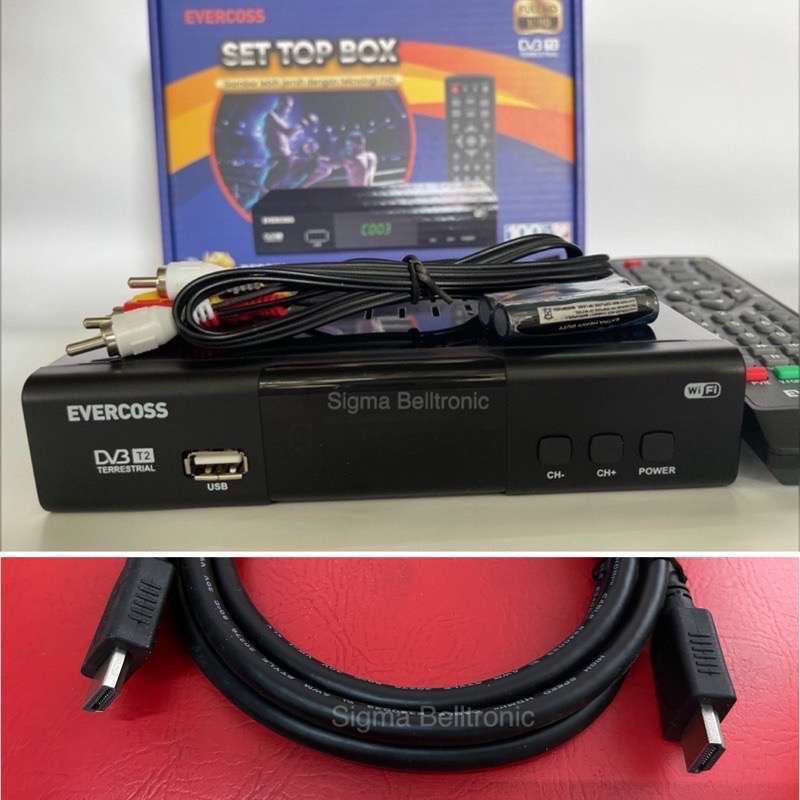 Jual Set Top Box STB Evercoss DVB-T2 TV Digital Full HD Wifi Youtube ...
