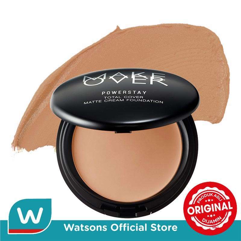 Jual Make Over Powerstay Total Cover Matte Cream Foundation W22 Warm ...