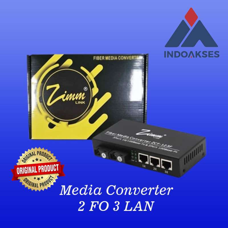 Jual Media Converter Zimmlink ZCF-123F HTB zimm link 2 FO 3 LAN 10 ...