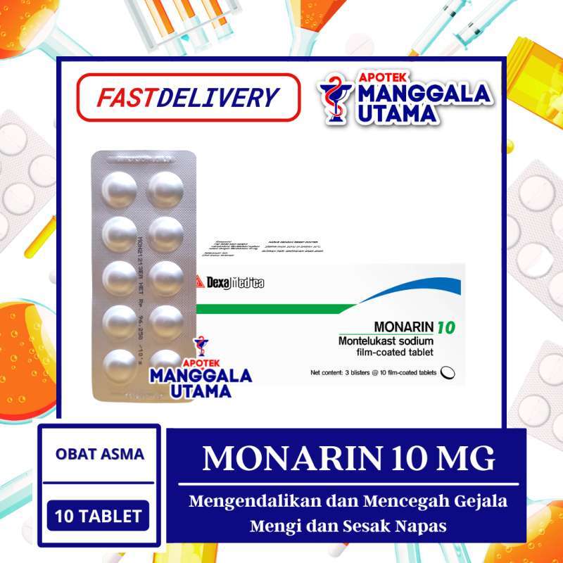Jual Monarin 10 Mg Per Strip Isi 10 Tablet Di Seller Apotek Manggala Utama - 10 Ilir, Kota ...