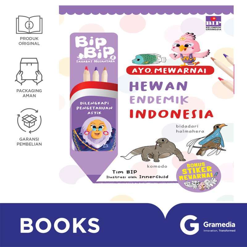 Jual Buku Ayo, Mewarnai Hewan Endemik Indonesia di Seller Gramedia Official Store - Kebon ...