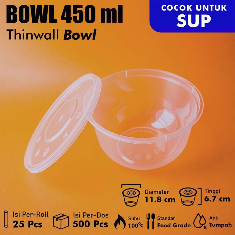 Jual Thinwall Mangkok Makan Plastik Bulat 450ml / Thinwall Bowl 450ml ... Jual Thinwall Mangkok Makan Plastik Bulat 450ml / Thinwall Bowl 450ml ...