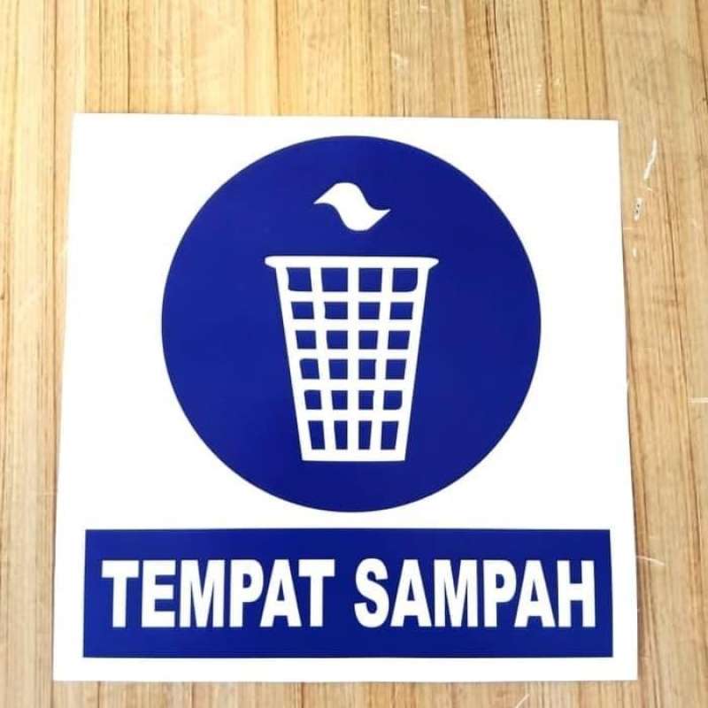 Jual SIGN STICKER TEMPAT SAMPAH UK 20X20CM K3 RAMBU STIKER K3 di Seller ...