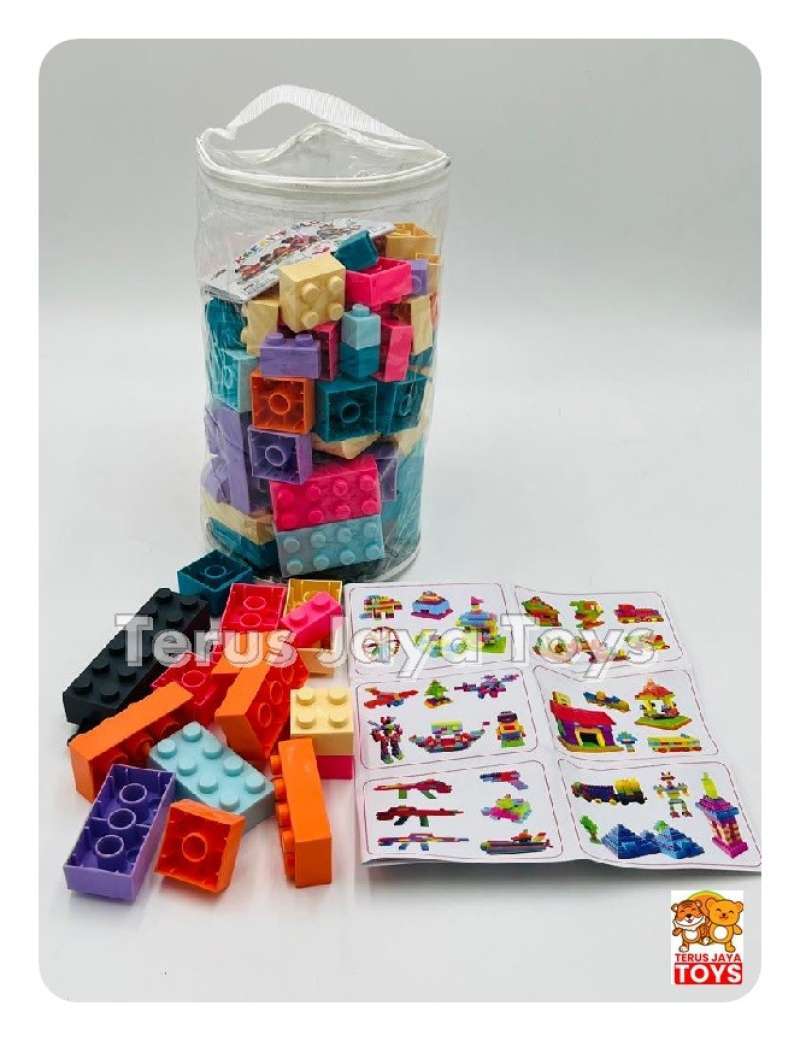 Jual MAINAN EDUKASI ANAK BLOCK BONGKAR PASANG - BALOK SUSUN ISI 95PCS ...