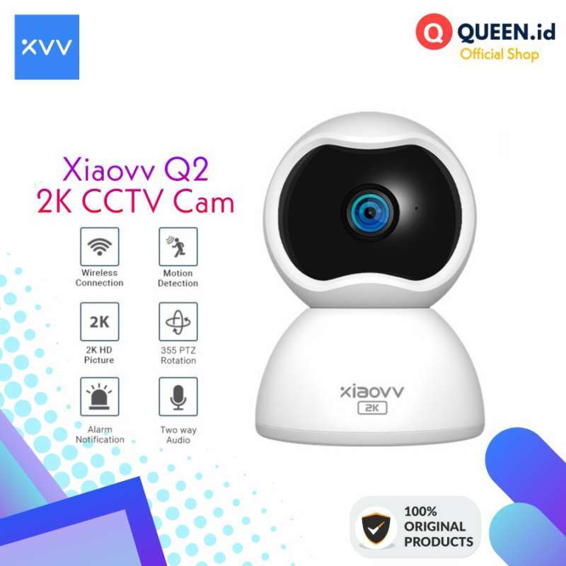 Promo Xiaovv Q2 Ip Camera Cctv Ptz Smart 2k Fhd 3mp Kamera Wifi Cam 360 Diskon 7% Di Seller ...