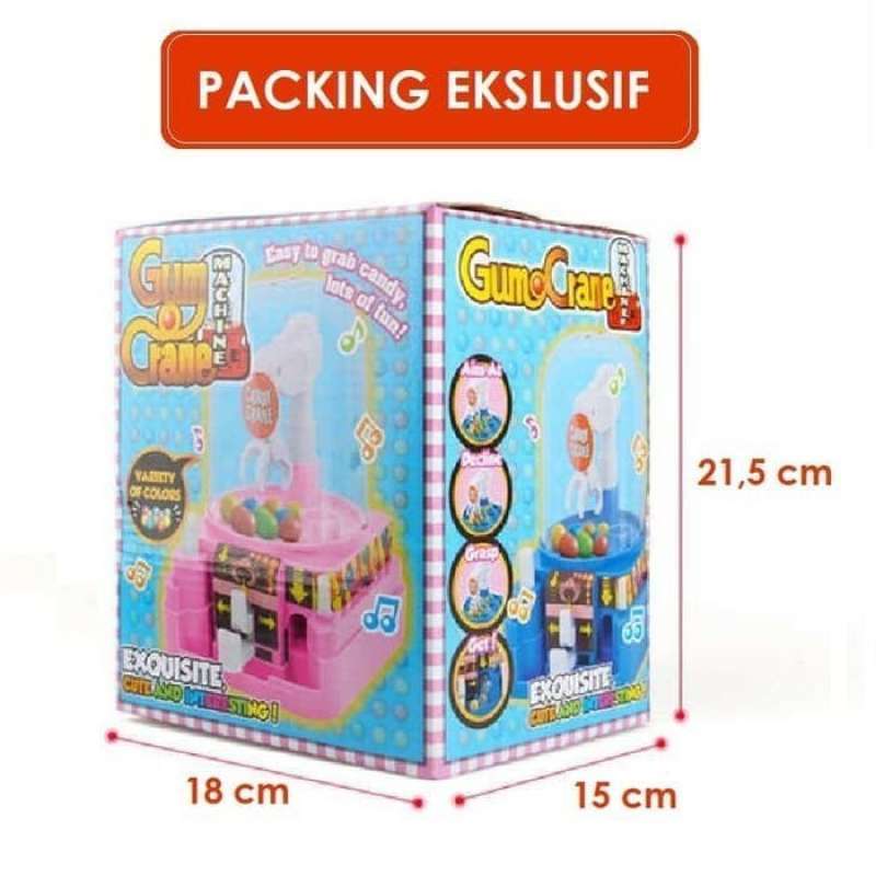 Jual MAINAN EDUKASI CANDY GUM CRANE MACHINE MESIN CAPITAN CAPIT PERMEN ...