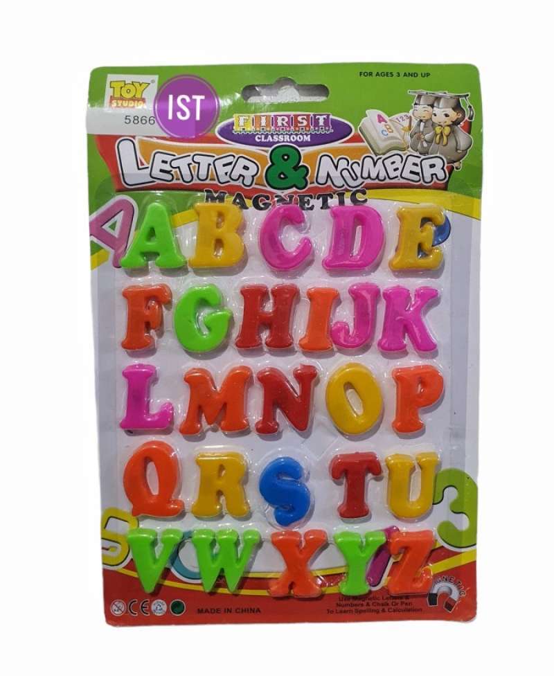 Jual MAINAN LETTER AND NUMBER MAGNETIC FIRST CLASSROOM HURUF NO 5866 di ...