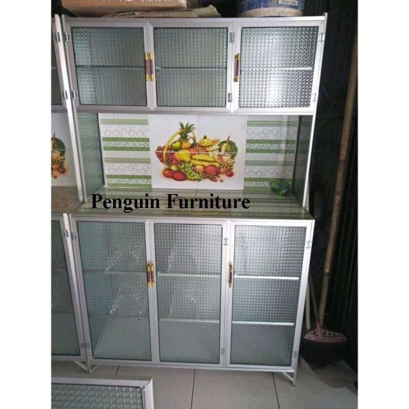 Jual rak piring rata rak piring 3 pintu rak piring alumunium kitchen ...