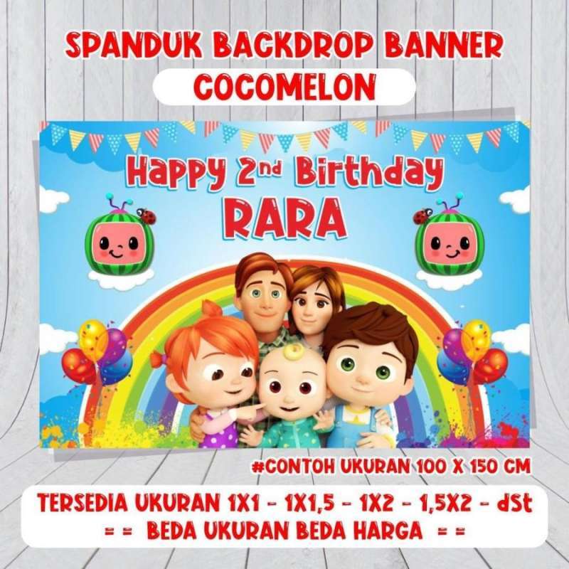 Jual Spanduk Banner Backdrop Ulang Tahun Anak Ukuran 1x1 - Tanpa Foto ...
