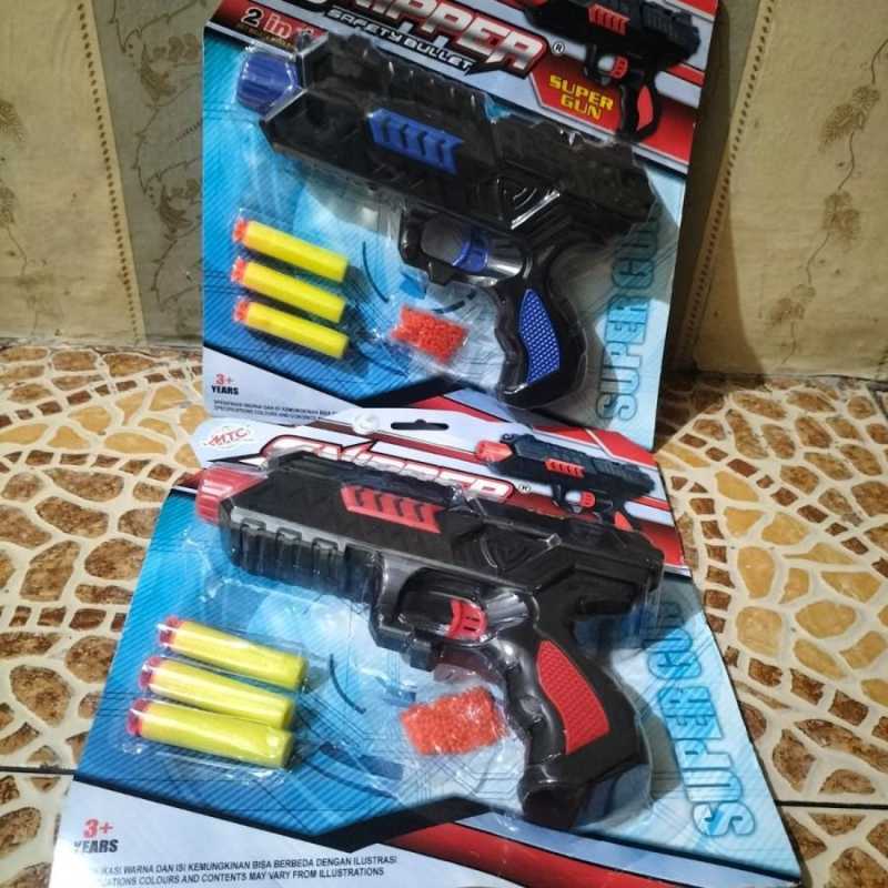 Jual Nerf Gun - Mainan Tembakan Nerf Super Shoot 2in1 Senapan Water Gel ...