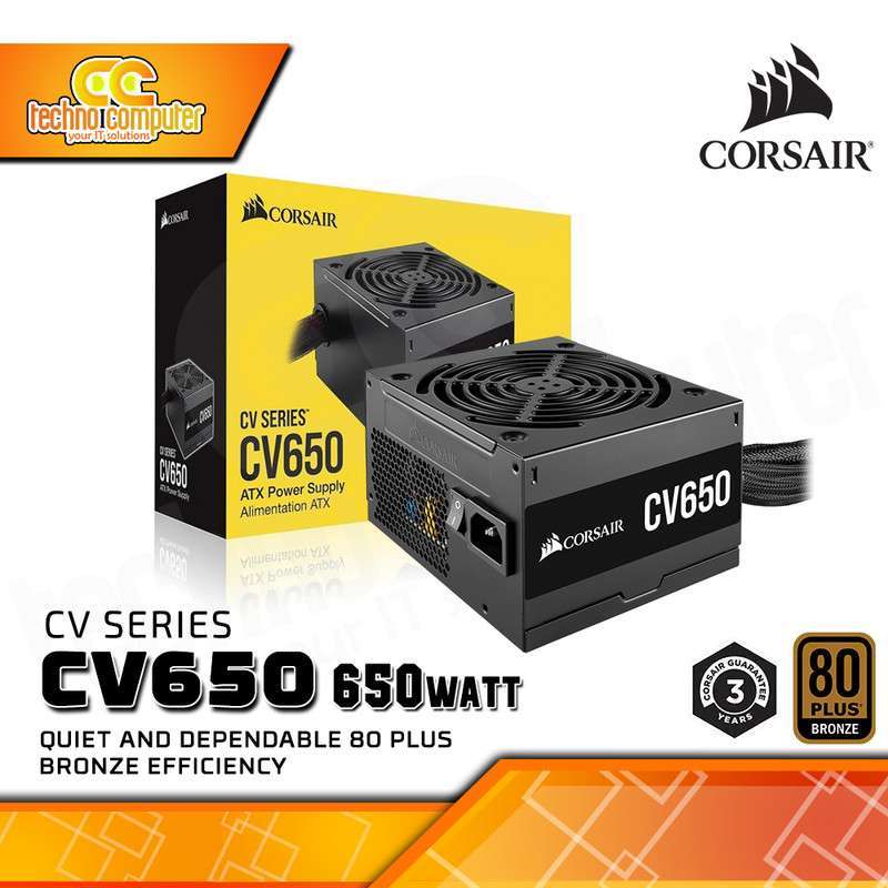 Jual POWERSUPPLY CORSAIR CV Series CV650 - 650W 80+ Bronze Non Modular ...