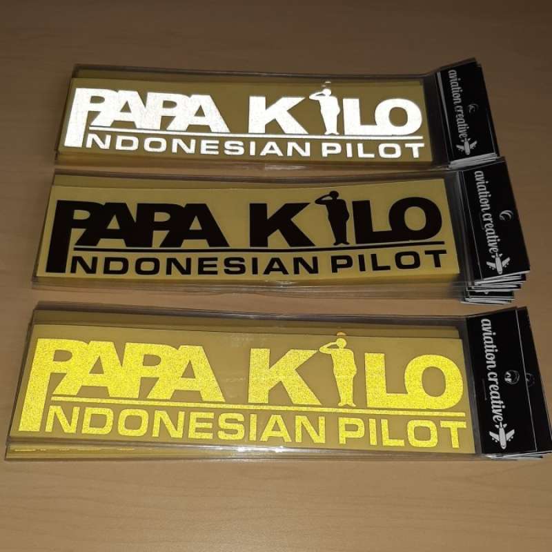 Jual Cutting Sticker Papa Kilo Pilot Hormat di Seller Lilliaa Shop ...