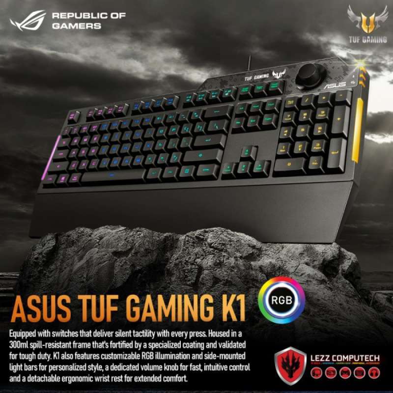Promo Asus Tuf Gaming K1 | Rgb Gaming Keyboard Diskon 10% di Seller ...