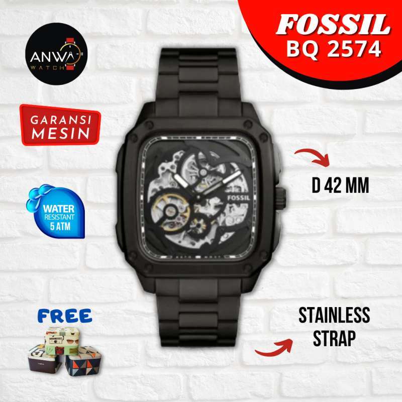Promo Jam Tangan Fossil Bq2574 Bq 2574 Automatic Stainless Hitam ...