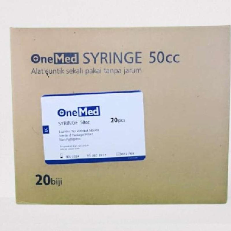 Jual Spuit 50cc Onemed/ Syringe/ Suntikan/ Alat Injeksi 50ml Onemed Box ...