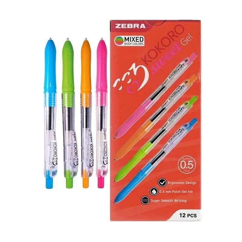 Jual Zebra Indonesia Bolpen Kokoro Sweet Coloured Gel Warna Hitam Di ...