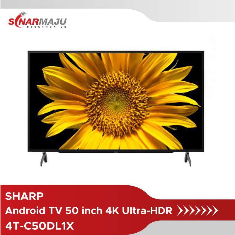 Jual LED TV 50 inch SHARP Android TV 4K Ultra-HDR 4T-C50DL1X 4TC50DL1X ...