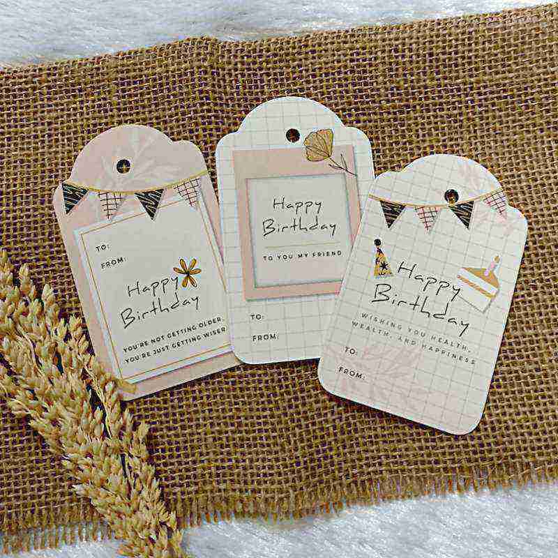 Jual [Isi 60pcs] Hang Tag Birthday/ Hang Tag Ulang Tahun/ Kartu Ulang ...