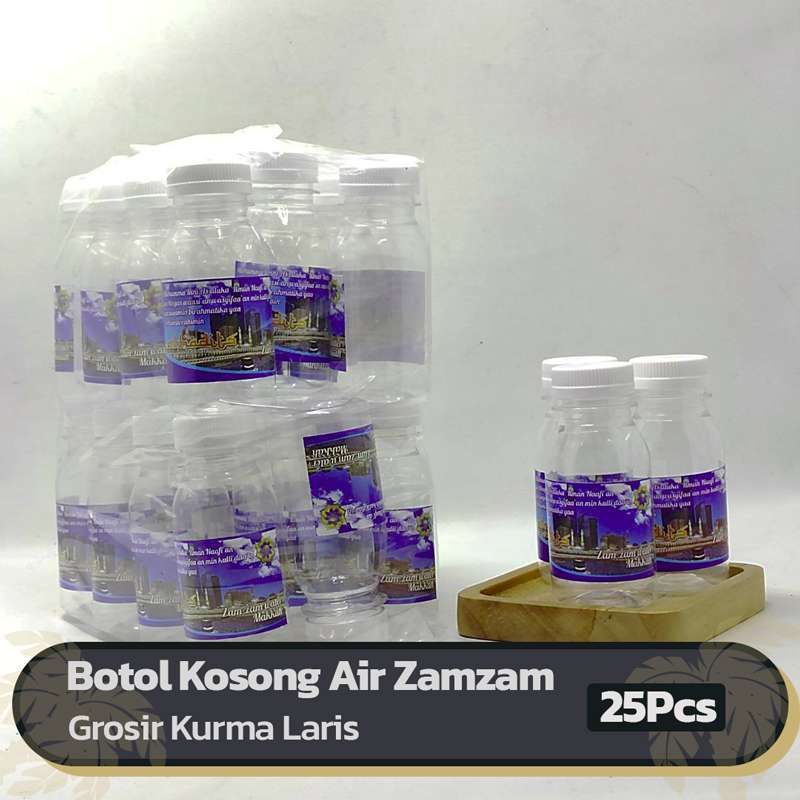 Promo Botol Kosong Air Zamzam 80 ML / Botol Air Zam-zam Kosong 25pcs ...