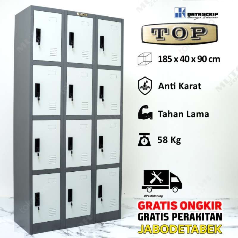 Jual Loker Besi Locker Besi Datascrip Top Lctn3-B4- 12 Pintu di Seller ...