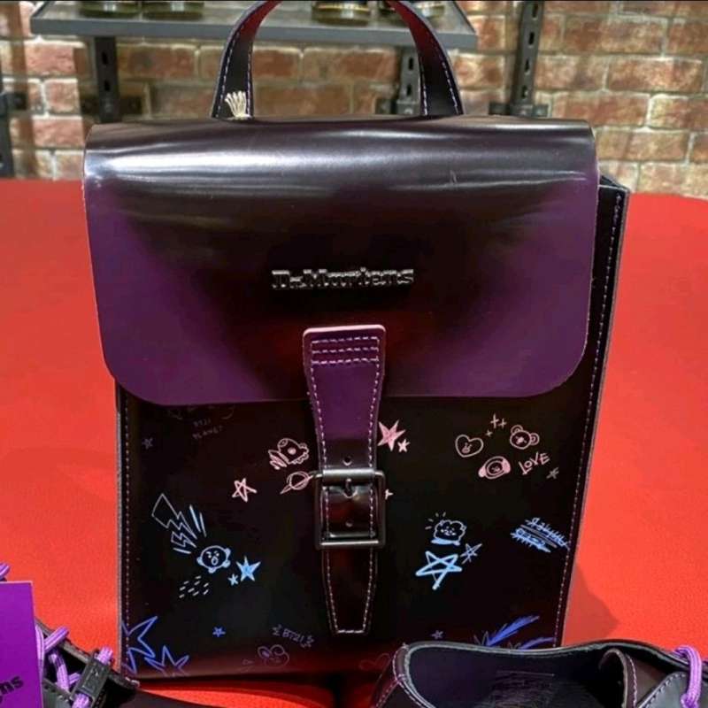 Jual Tas Backpack Docmart Dr Martens X Bt21 Bts Army Black Smooth ...