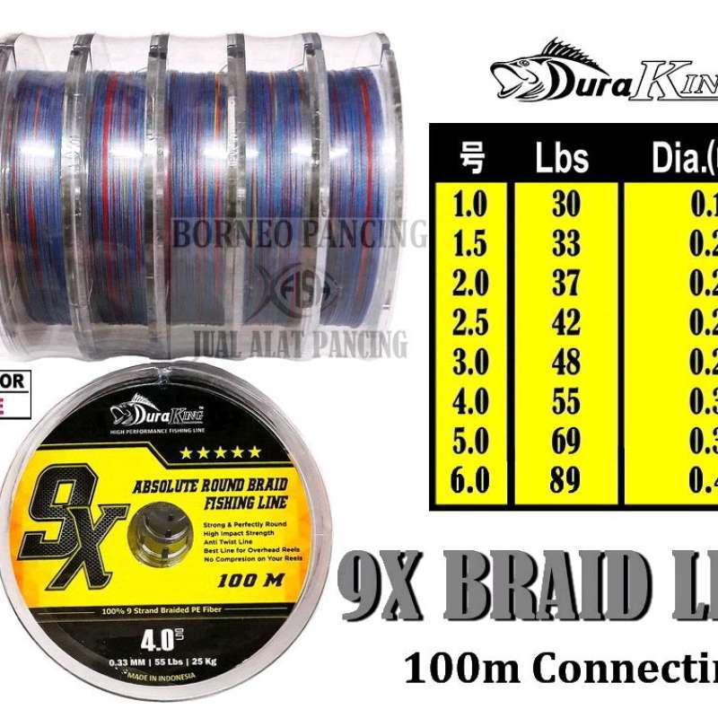 Jual Pe Duraking X9 Multicolor 100m Conecting Di Seller Eddie Pancing ...