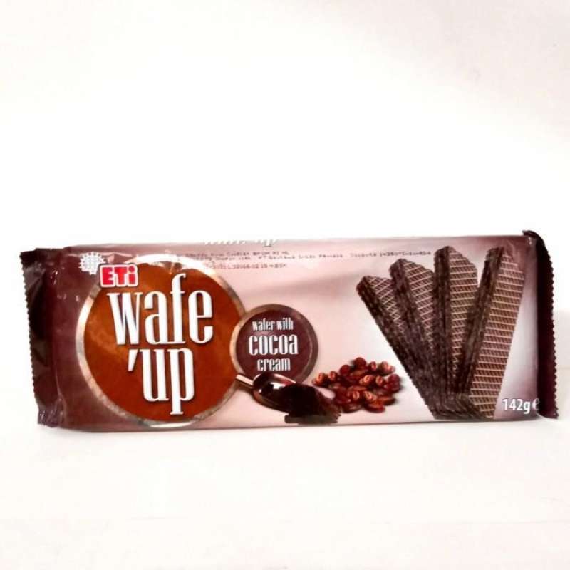 Jual ETI WAFE'UP WAFER WITH COCOA CHOCOLATE CREAM 142GR WAFER KRIM ...