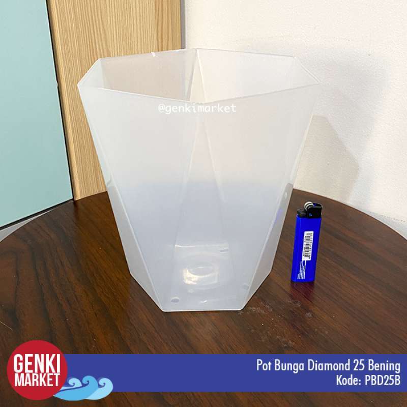 Jual Pot Bunga Bening Diamond 25 / Pot Bunga Kebun Taman / Pot Bunga ...