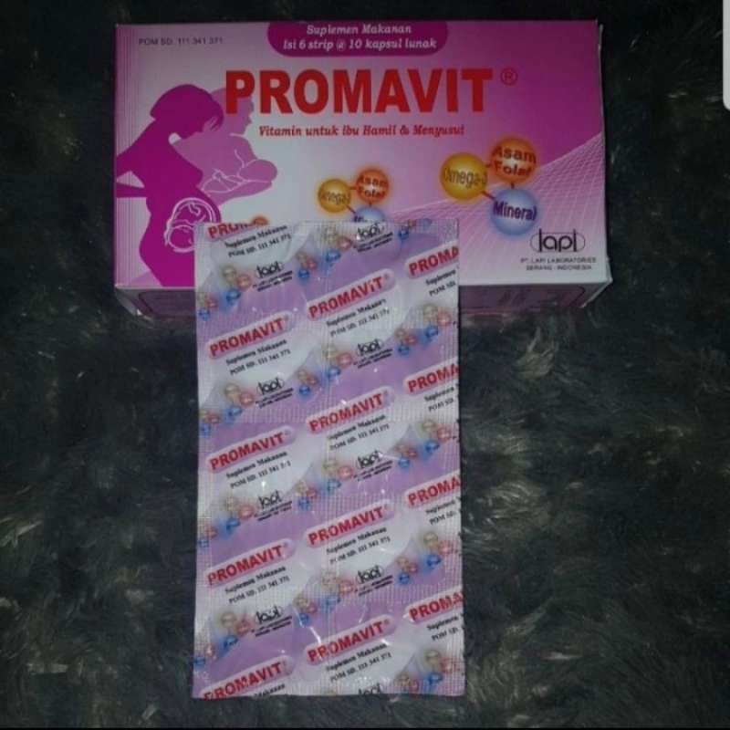 Promo PROMAVIT SUPLEMEN VITAMIN IBU HAMIL DAN MENYUSUI 60 kapsul / Box ...