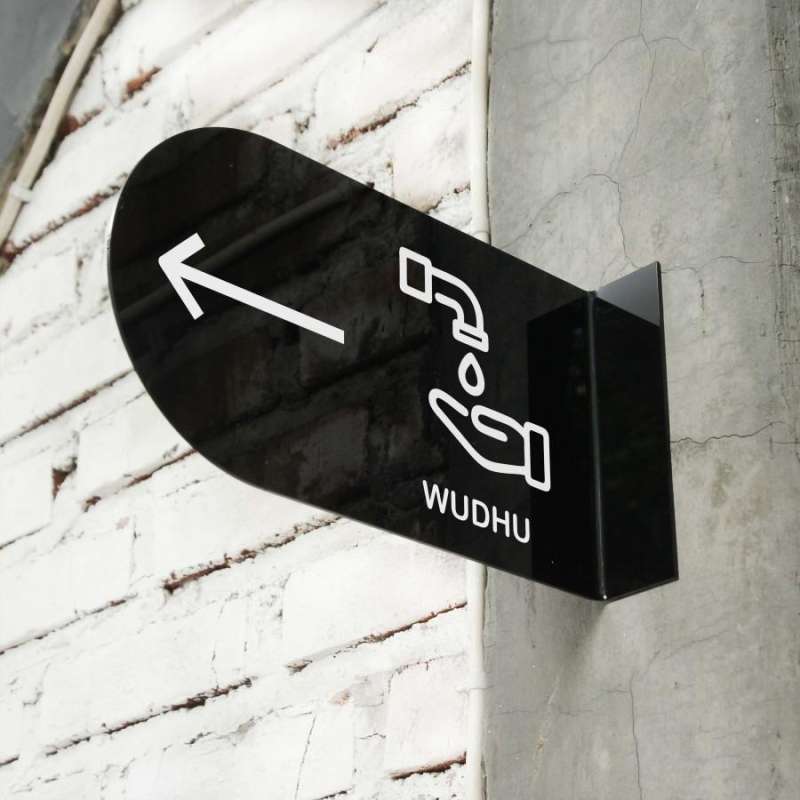 Jual Wall Decor Pop Up Wayfinding Sign - Petunjuk Tempat Wudhu Di ...