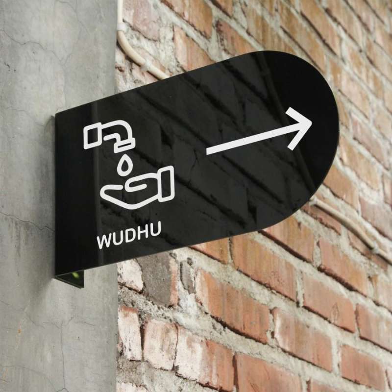 Jual Wall Decor Pop Up Wayfinding Sign - Petunjuk Tempat Wudhu Di ...