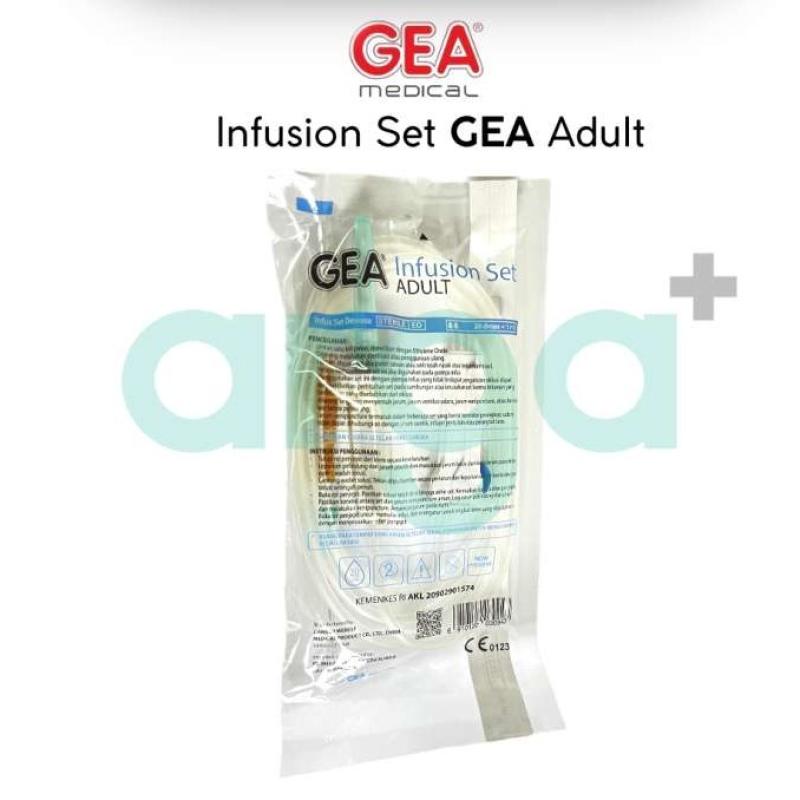 Jual GEA Infusion Set Dewasa / Infus set GEA Dewasa Pcs di Seller Arga ...