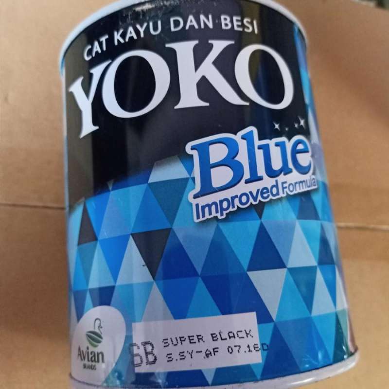Jual Yoko Avian Paint Super Black Hitam 0.7 Liter Cat Minyak Besi Kayu ...