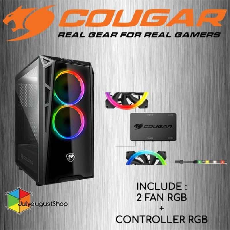 Promo Cougar Gaming Turret Rgb - 2 Fan Rgb + Controller Rgb - Case ...