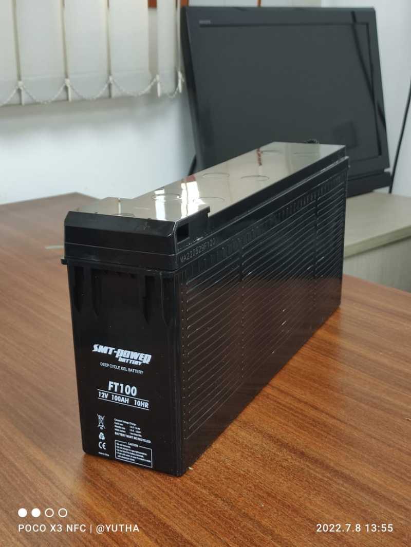Promo Battery Samoto Ft100 - 12v 100ah 10hr - Front Terminal / Solar ...
