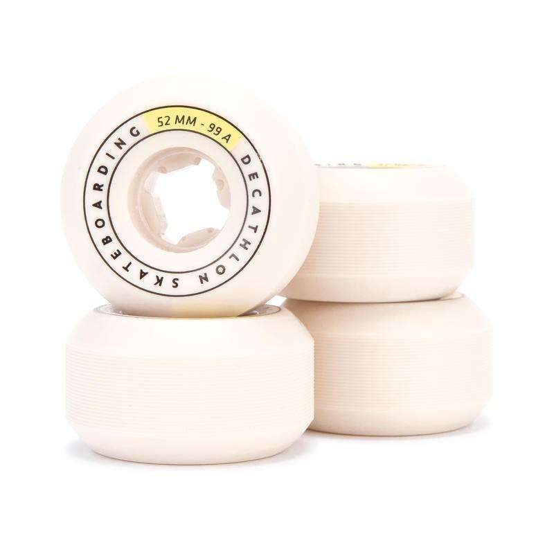 Jual Ban roda Skateboard 52 MM 99A CONICAL WHEELS 4pc Oxelo IVORY di ...