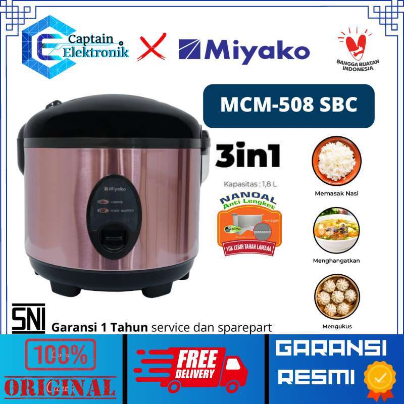 Jual Magic Com Miyako 3 In 1 -1.8 Liter Mcm-508 Sbc Di Seller Captain ...